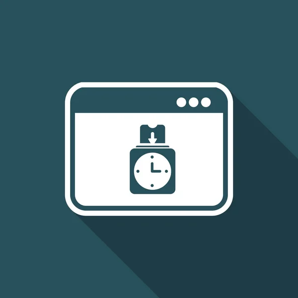 Digital clocking-in card - Vector icon for computer website or a Stock ...