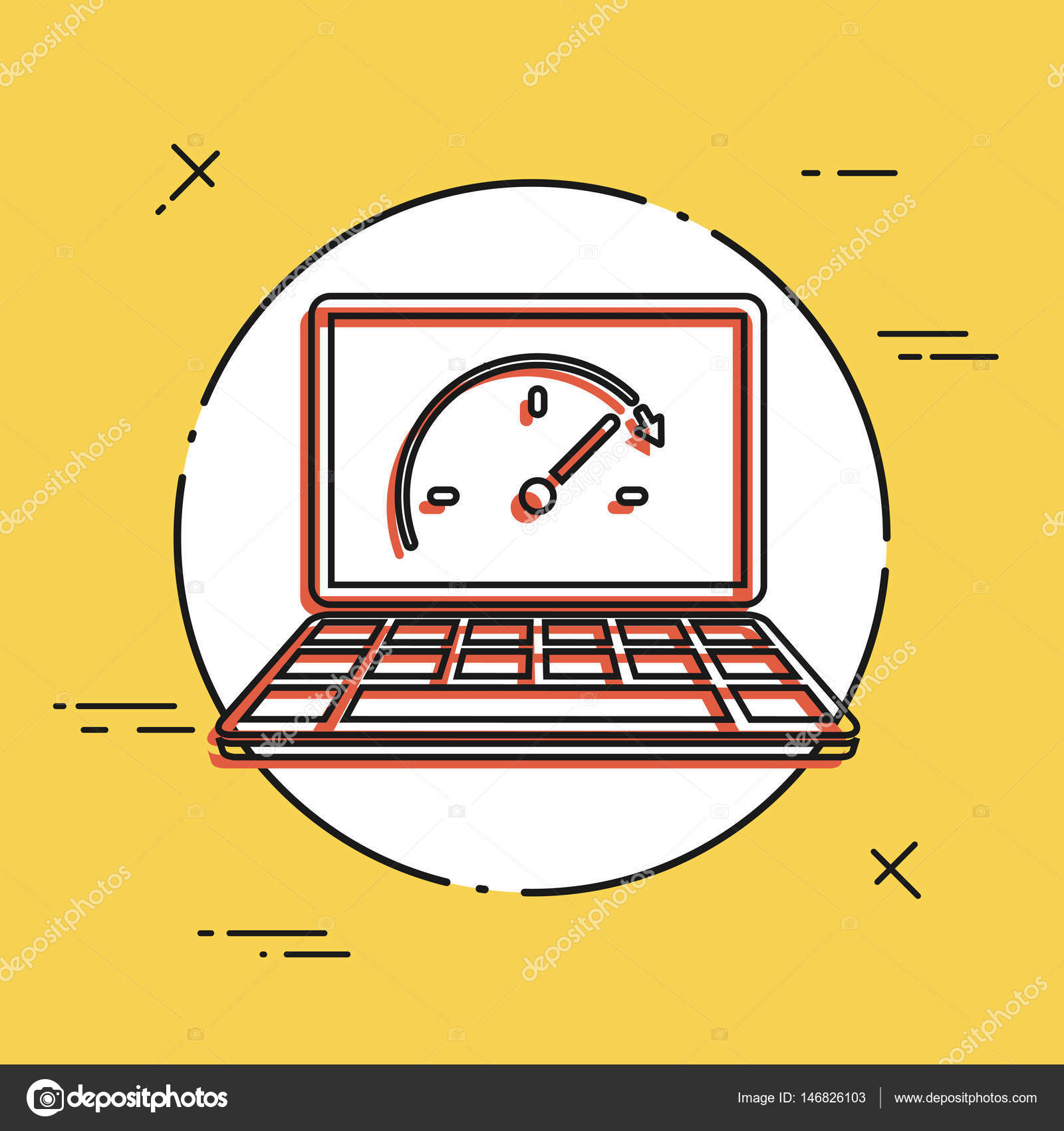 Computer speed upgrade - Vector flat icon — Stock Vector © MyVector ...