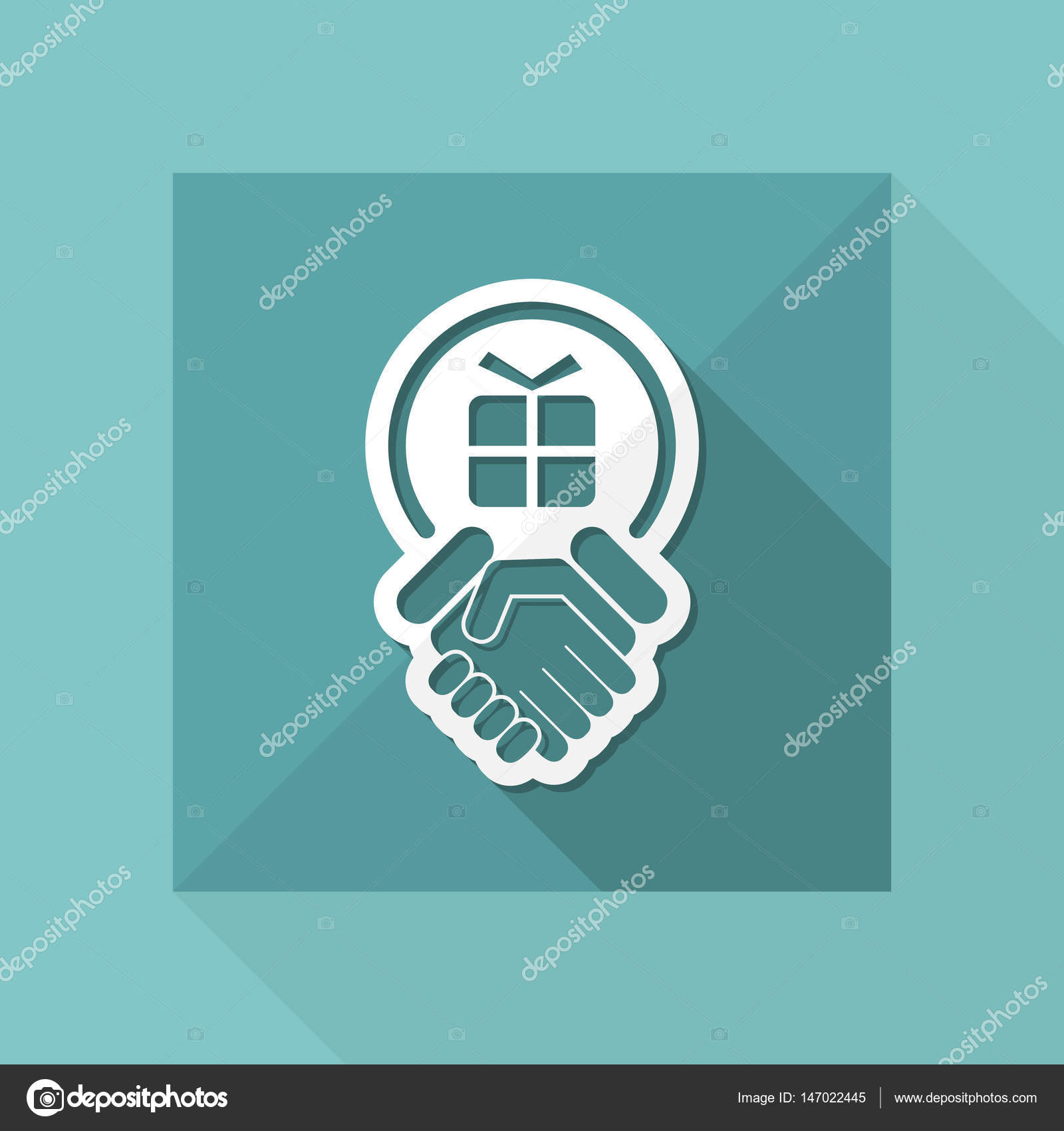 Handshake simple icon Stock Vector Image by ©MyVector #147022445
