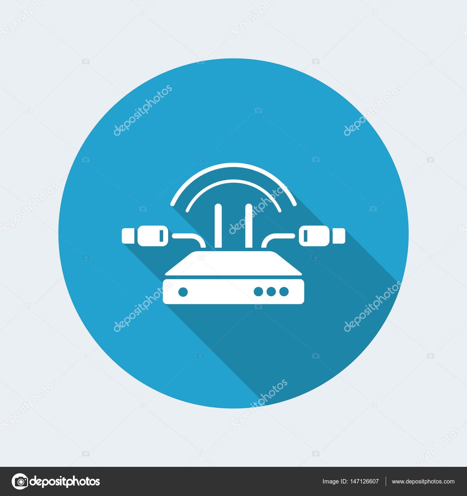 Icono del cable del router Vector de stock #147126607 de ©MyVector