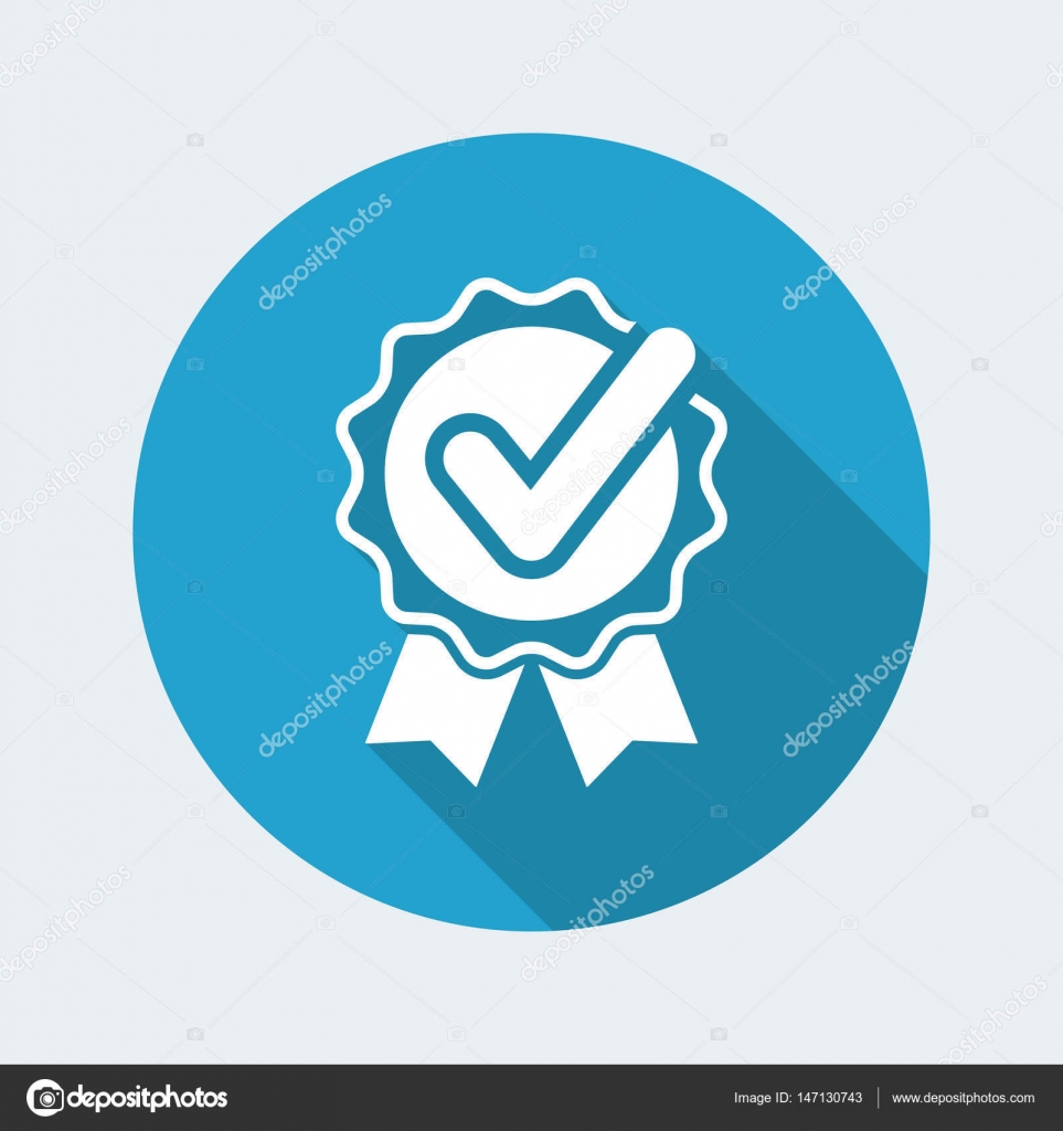 Icono de verificación de aprobación Vector de stock #147130743 de ©MyVector