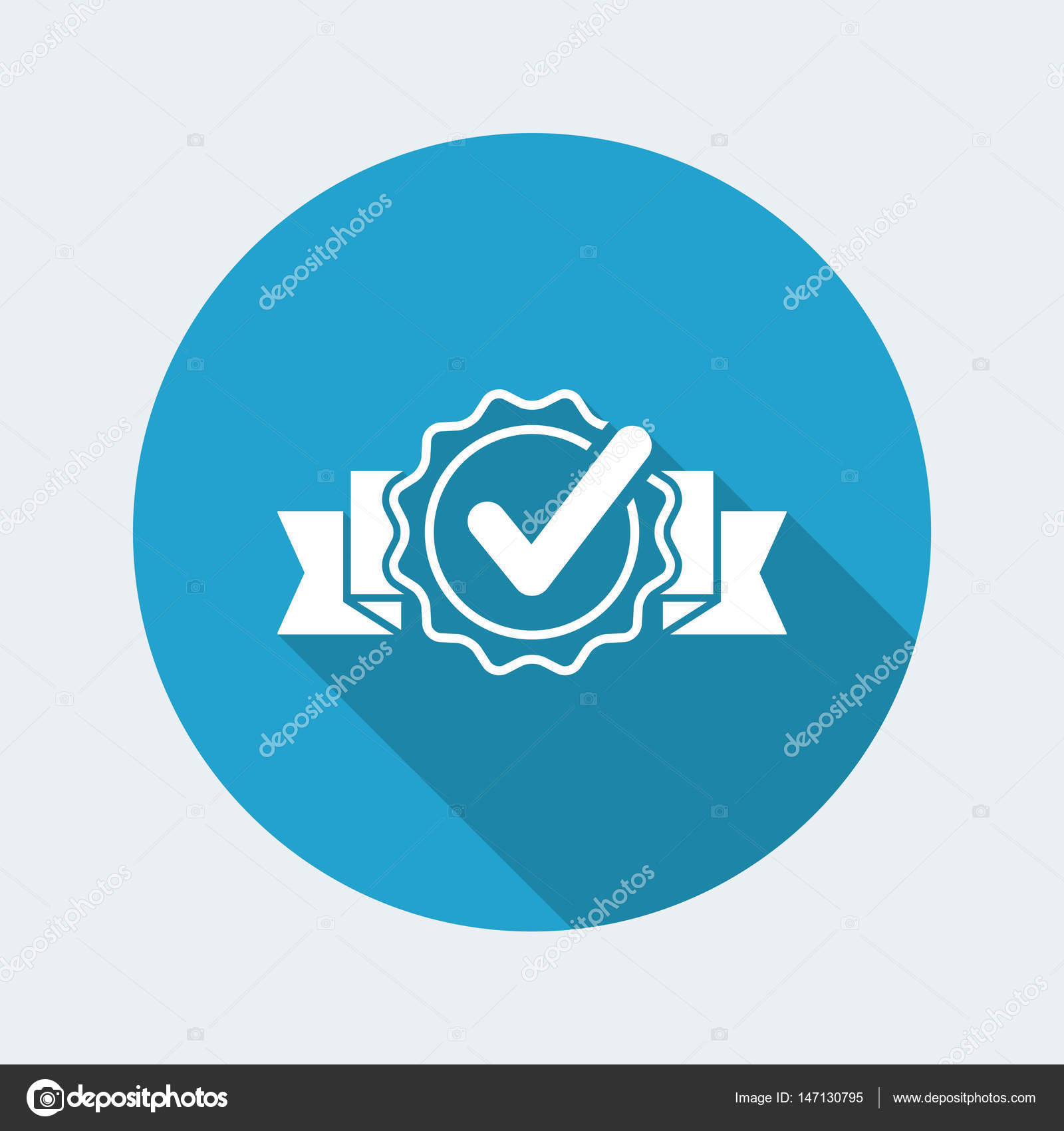 Icono de verificación de aprobación Vector de stock #147130795 de ©MyVector