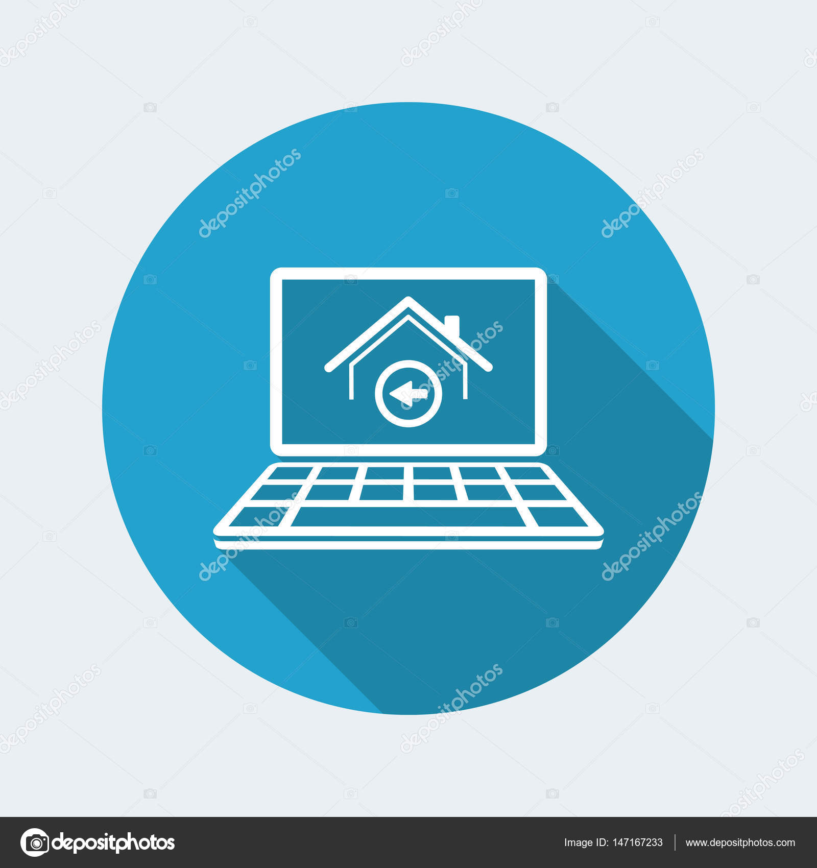 Back home button icon — Stock Vector © MyVector #147167233