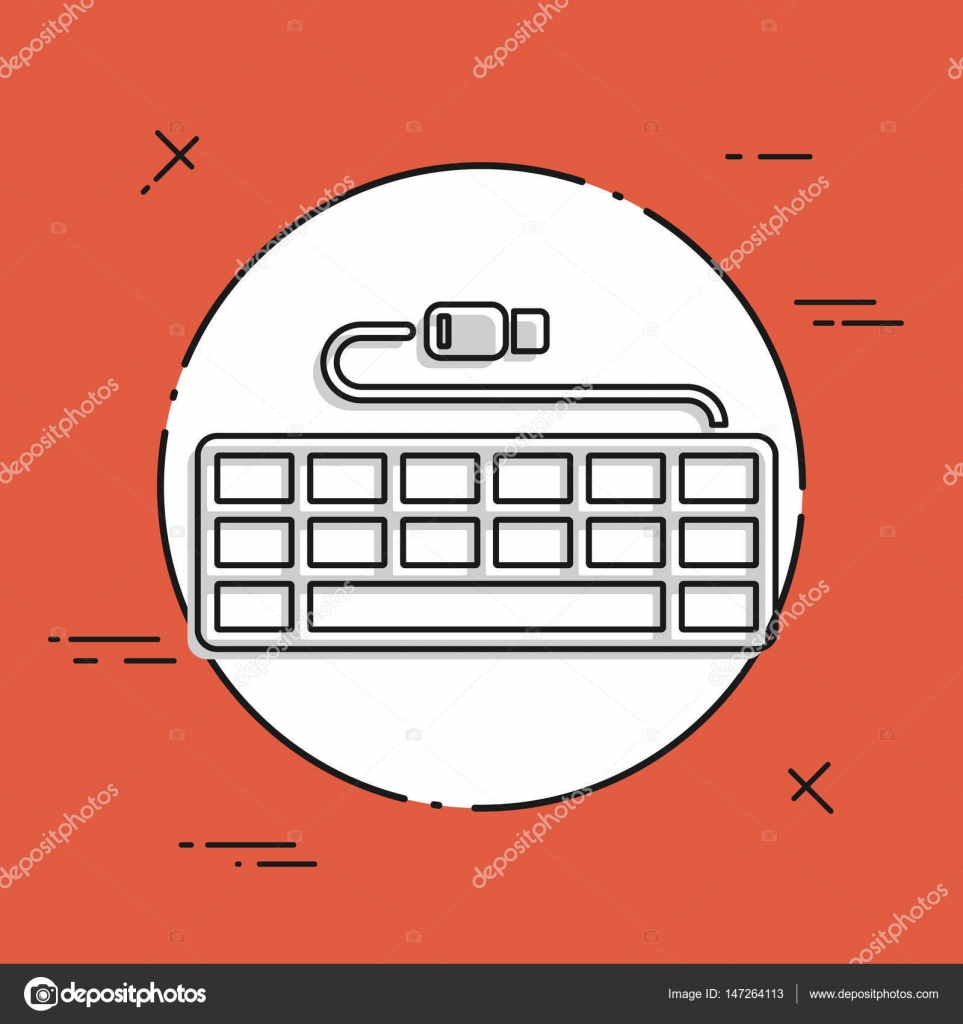USB keyboard icon Stock Vector by ©MyVector 147264113