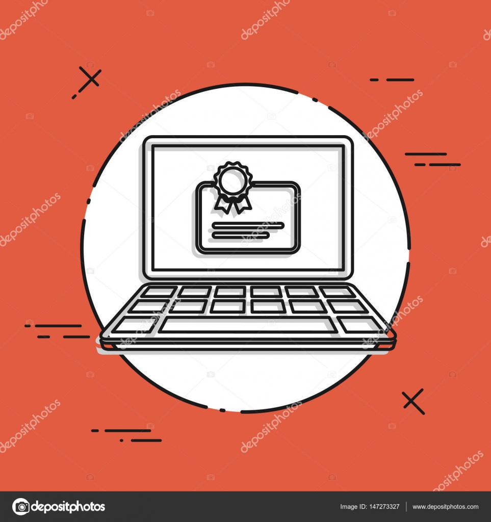 Computer web certificate Stock Vector Image by ©MyVector #147273327