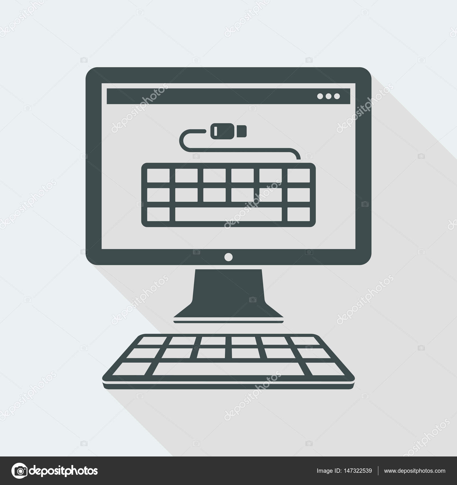 Usb keyboard icon Stock Vector by ©MyVector 147322539
