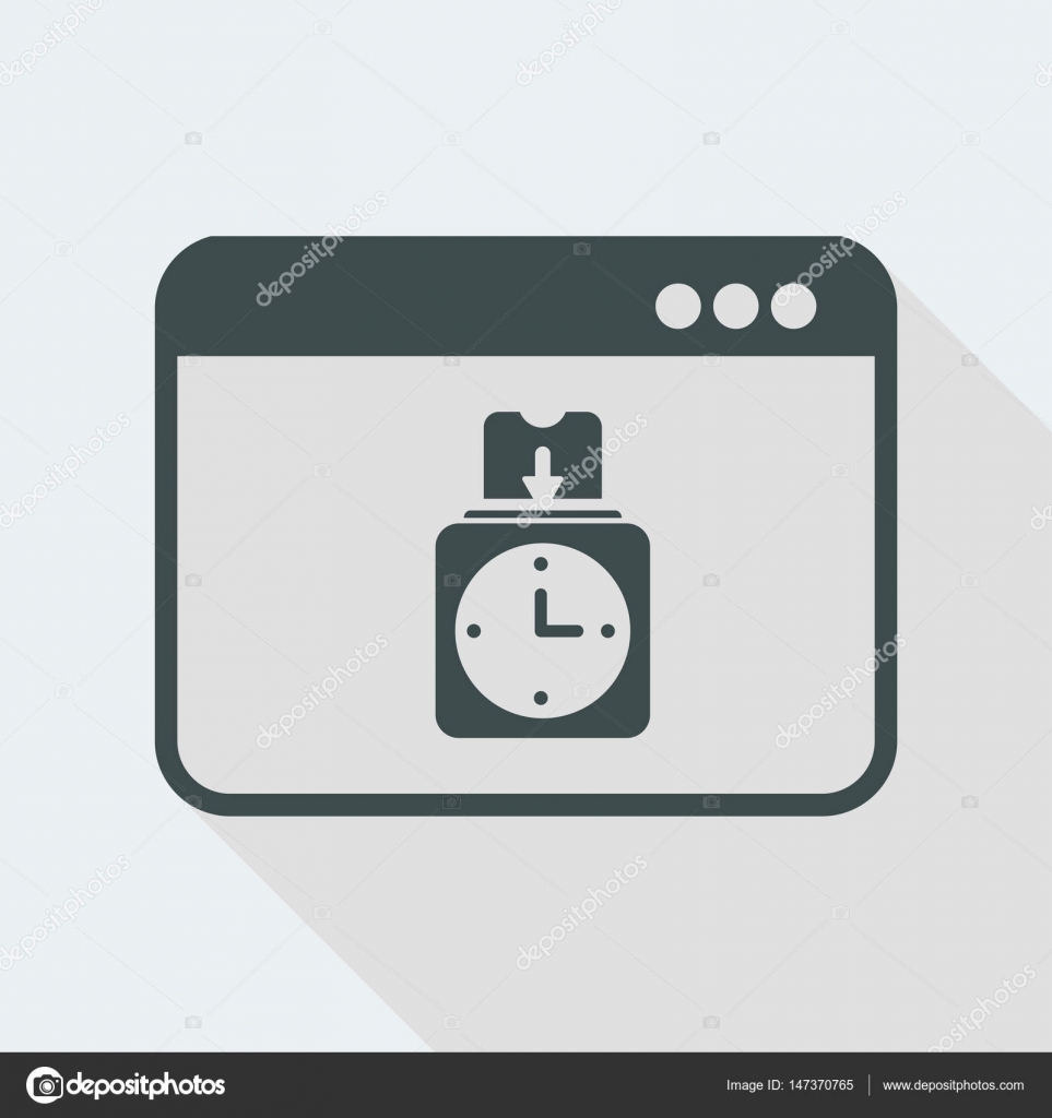 Digital clocking-in card - Vector icon for computer website or a Stock ...