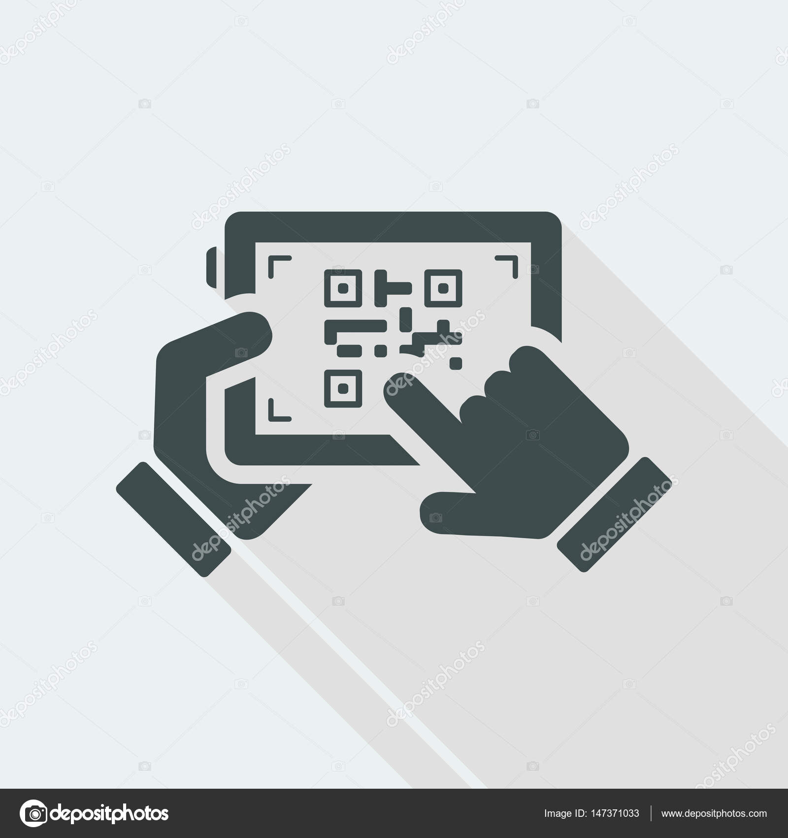 Scanning qr code with tablet Stock Vector Image by ©MyVector #147371033