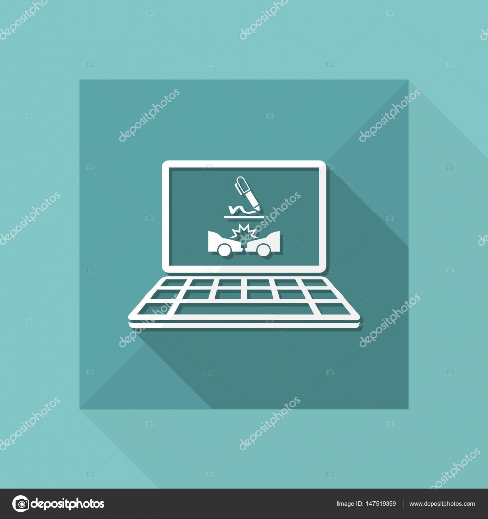 Car crash online document icon Stock Vector Image by ©MyVector #147519359