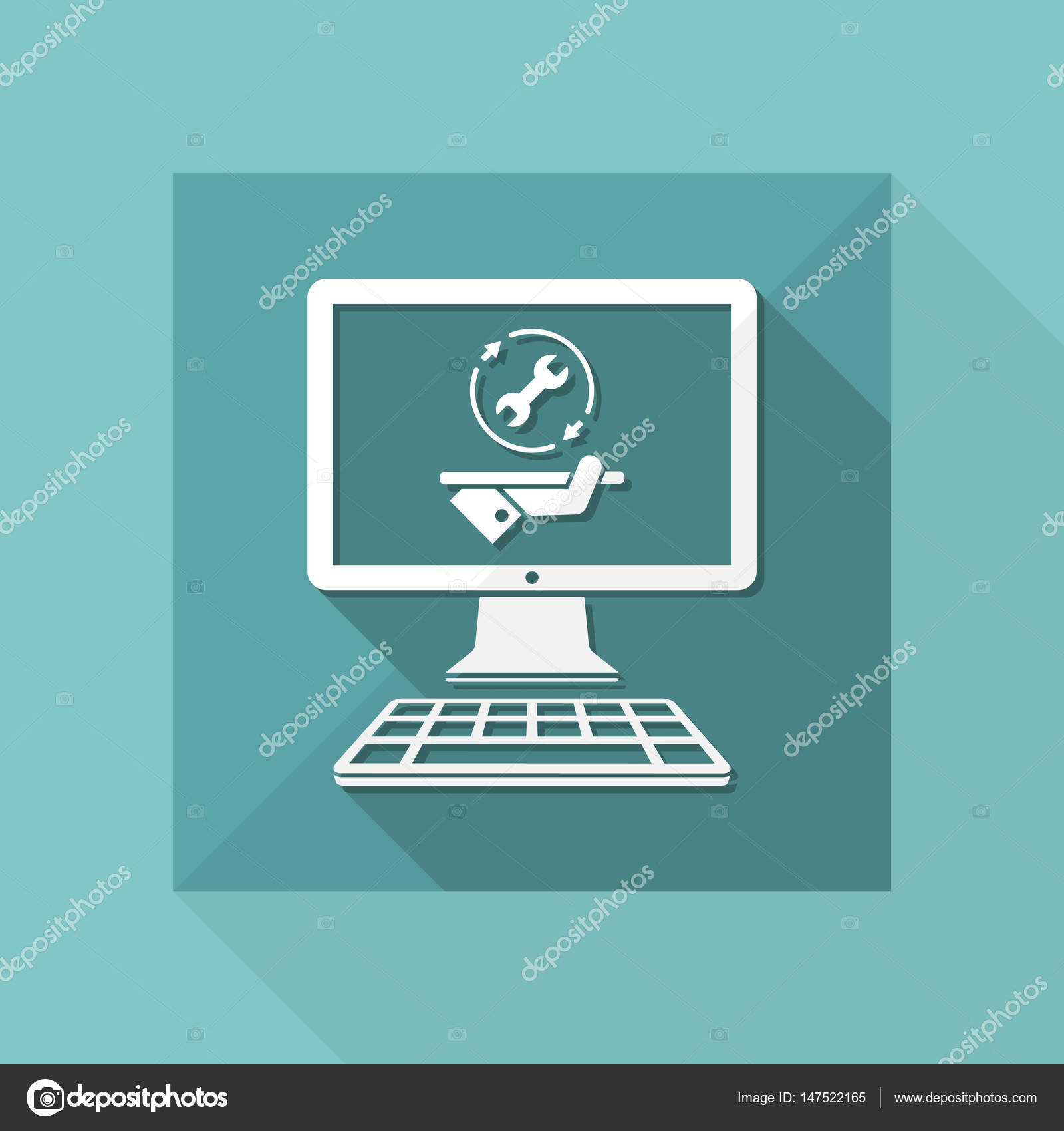 Computer assistance icon Stock Vector by ©MyVector 147522165
