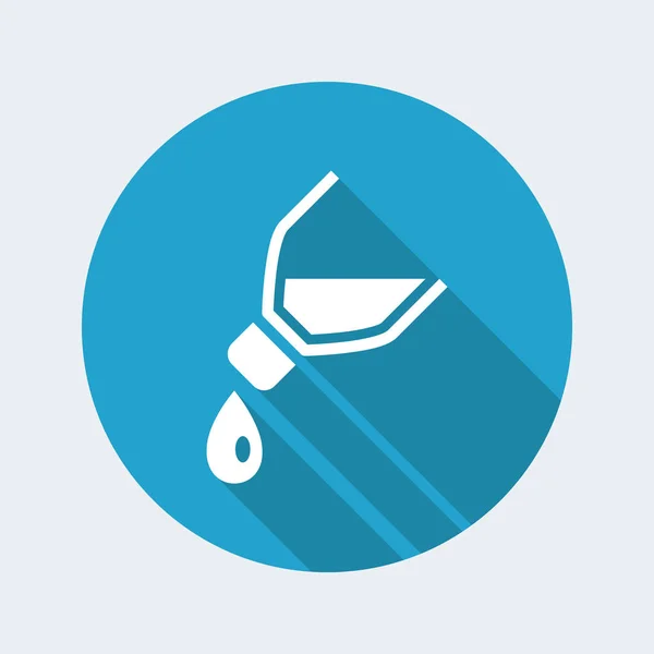 Vector illustration of a gray and orange icon depicting a bottle ...