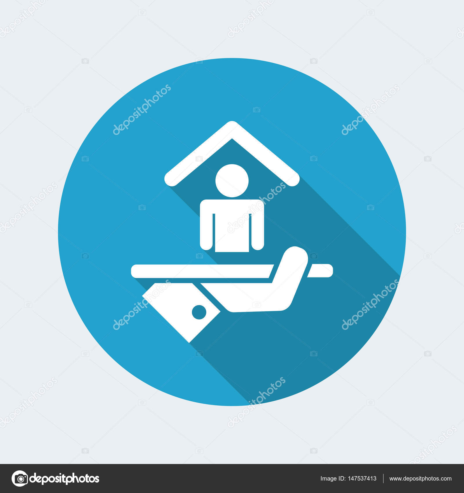Single room icon Stock Vector Image by ©MyVector #147537413