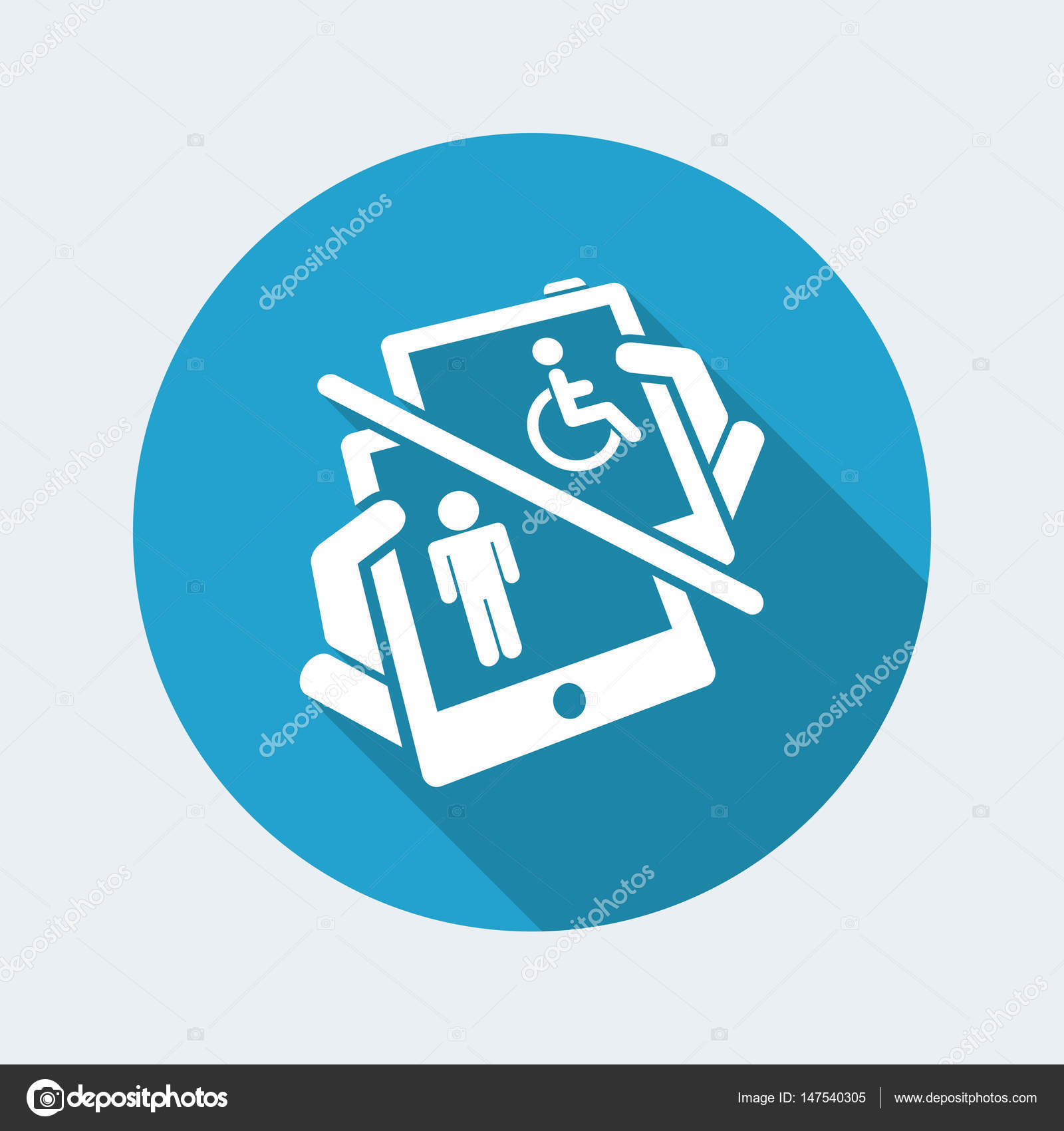 Disabled device icon Stock Vector by ©MyVector 147540305