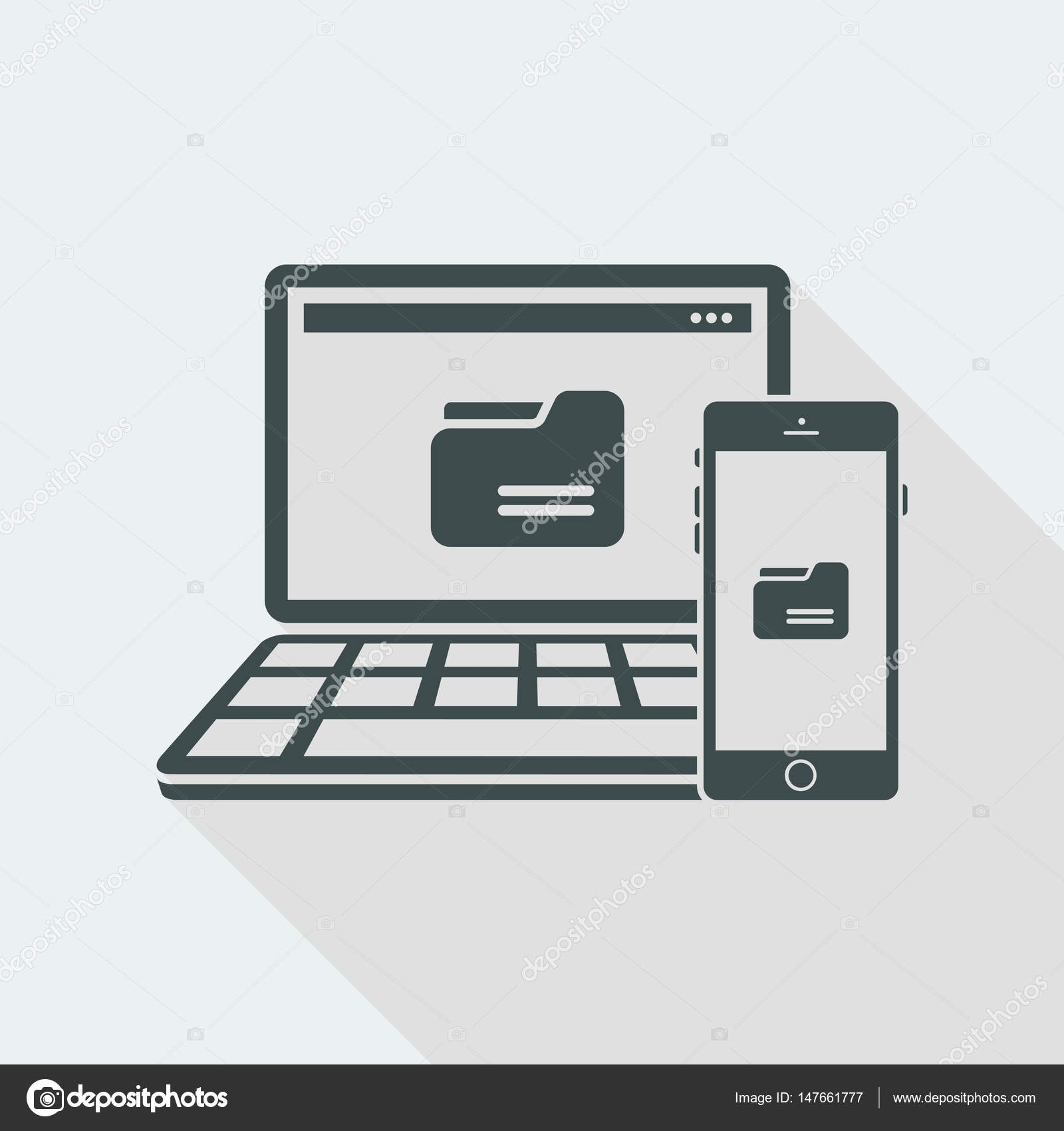 Multi devices folder synchronization Stock Vector Image by ©MyVector ... Multi devices folder synchronization Stock Vector Image by ©MyVector ...