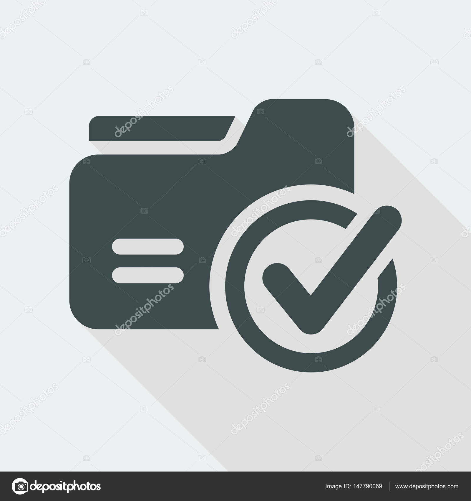 Image vectorielle Vérifier l'icône du dossier par ©MyVector - 147790069