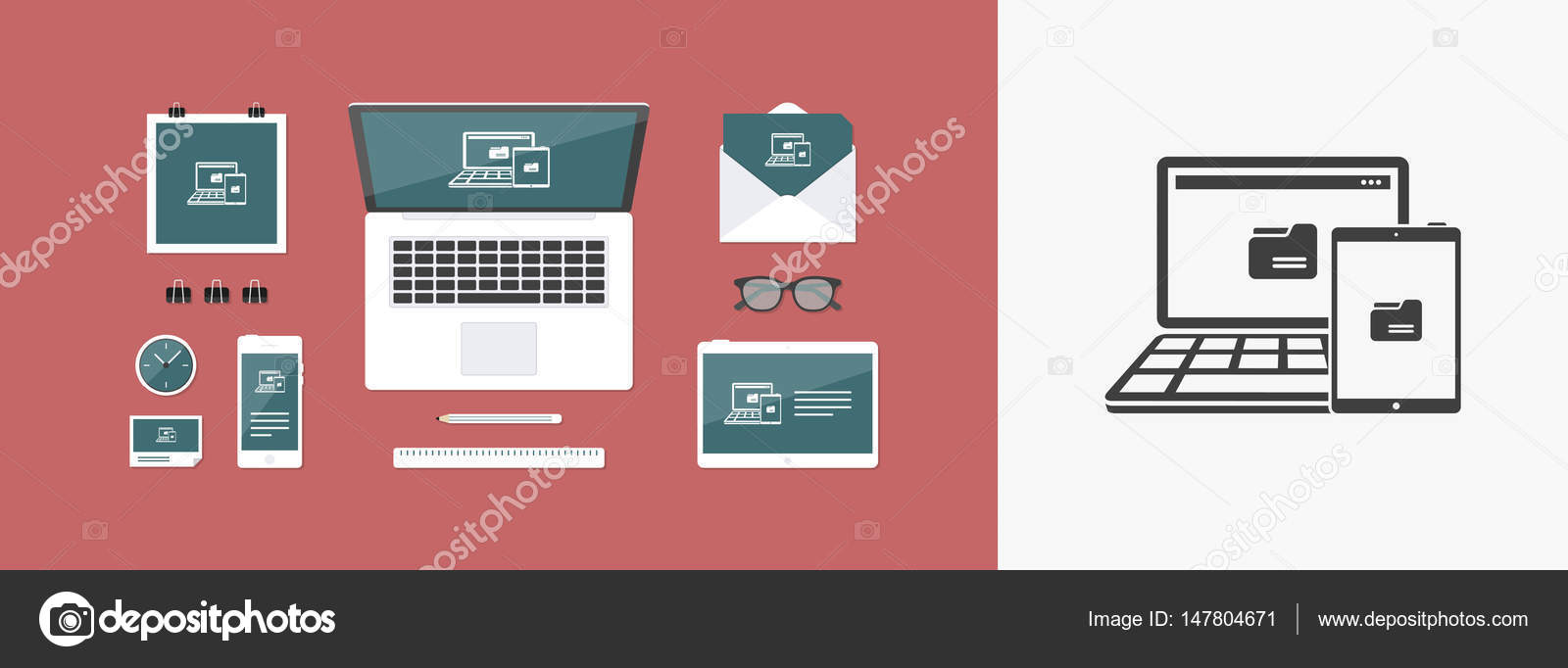 Multi devices folder synchronization Stock Vector by ©MyVector 147804671 Multi devices folder synchronization Stock Vector by ©MyVector 147804671