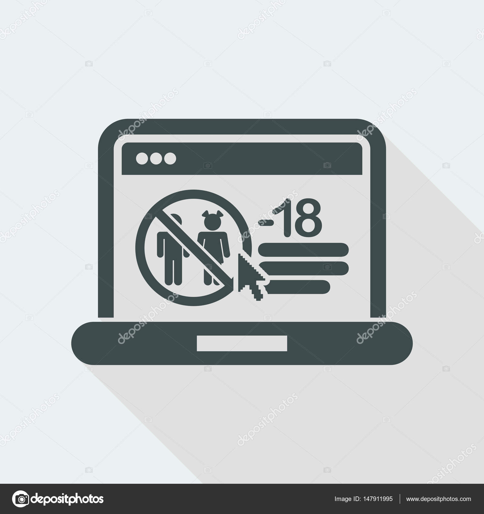 Web parental advisory icon Stock Vector Image by ©MyVector #147911995