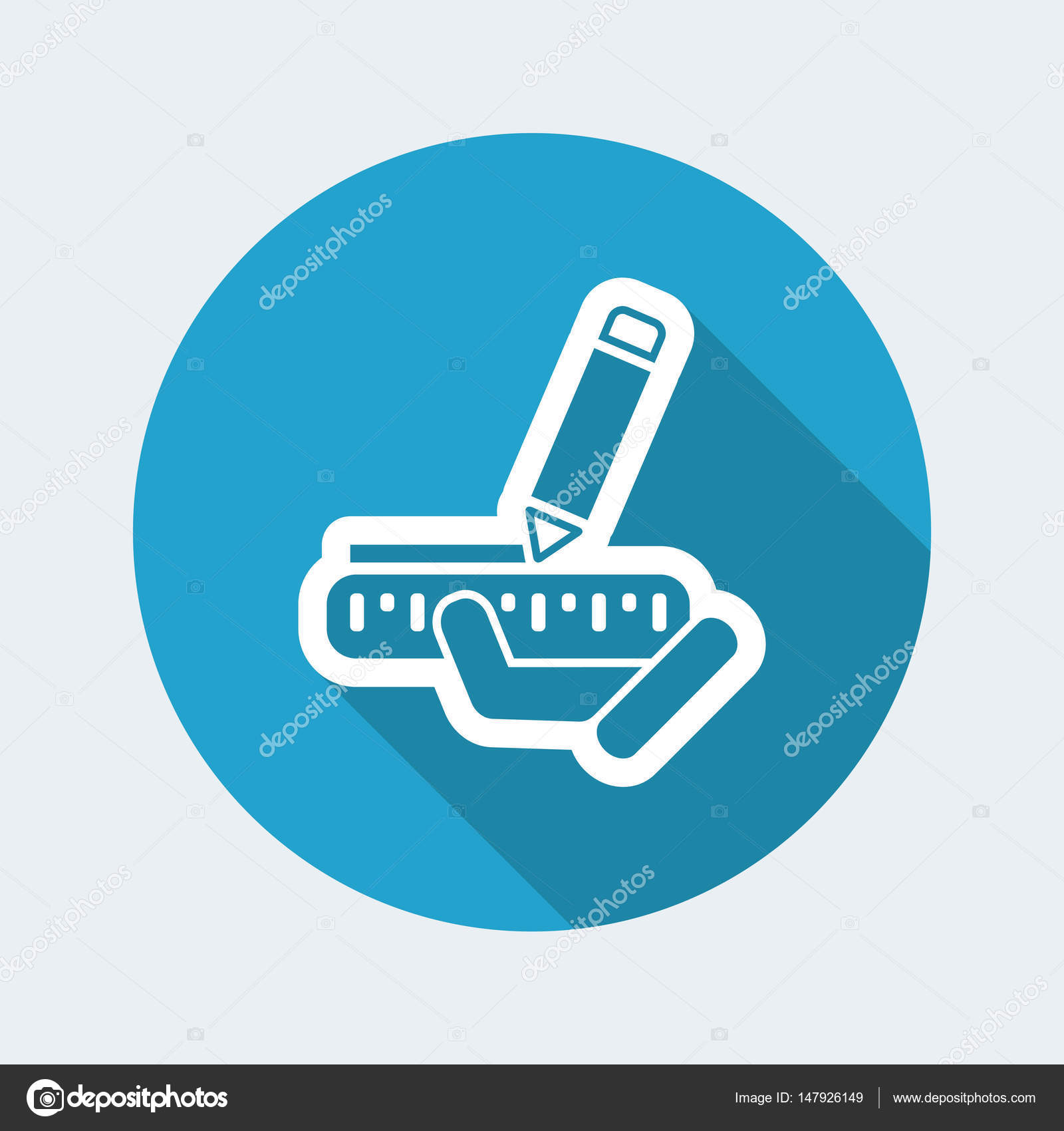 Measurement flat icon Stock Vector by ©MyVector 147926149