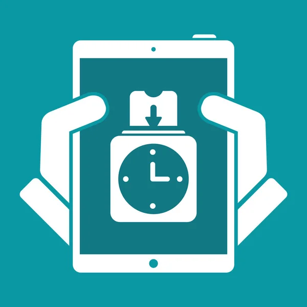 Digital clocking-in card - Vector icon for computer website or a Stock ...