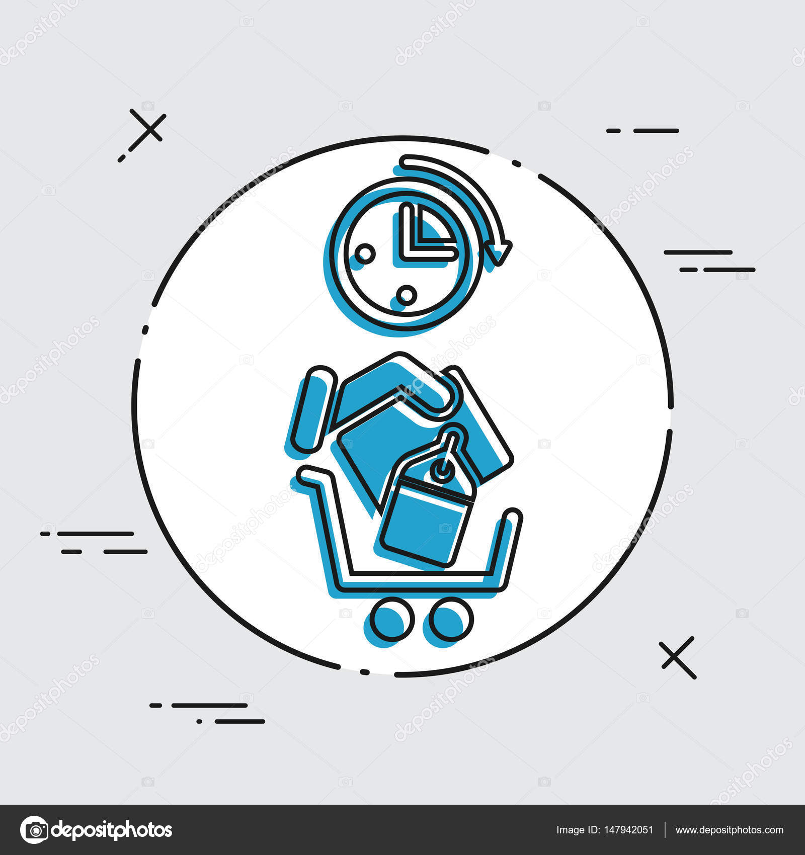 Shopping time icon Stock Vector Image by ©MyVector #147942051