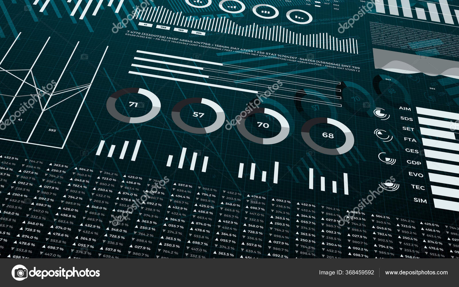 Statistics Financial Market Data Analysis Reports Numbers Graphs ...