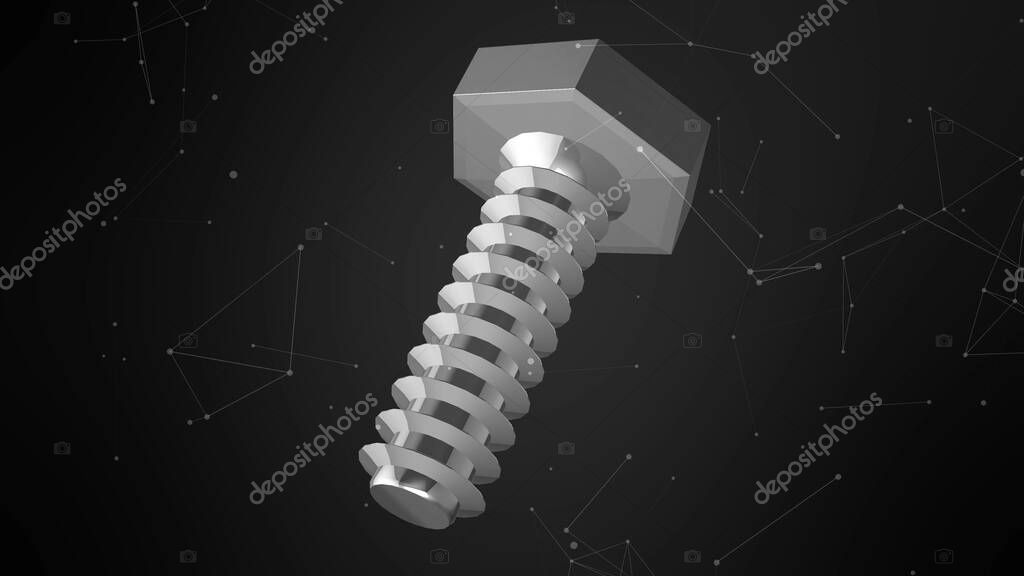3d de perno giratorio. Símbolo de equipos de la industria o servicios ...