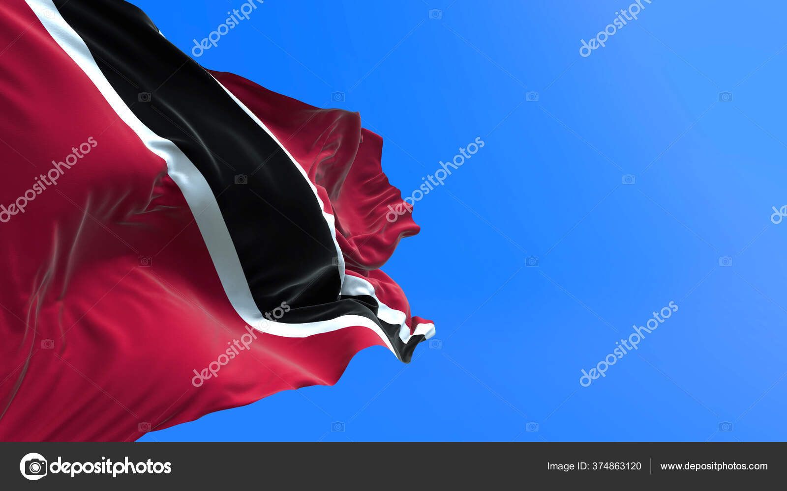 Trinidad Tobago Flag Realistic Waving Flag Background — Stock Photo ... Trinidad Tobago Flag Realistic Waving Flag Background — Stock Photo ...