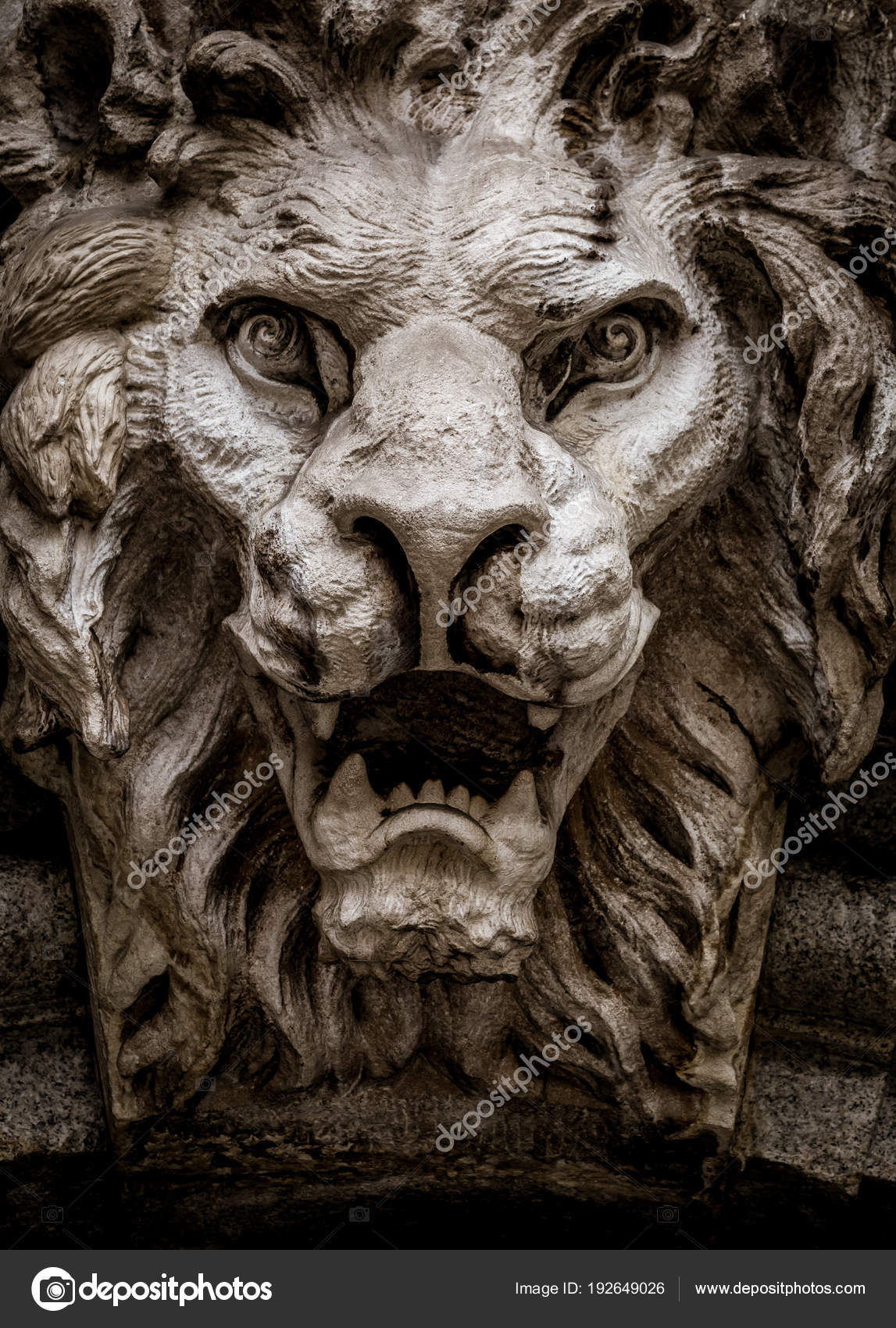 Lion-Shaped Demon head — Stock Photo © perseomedusa #192649026
