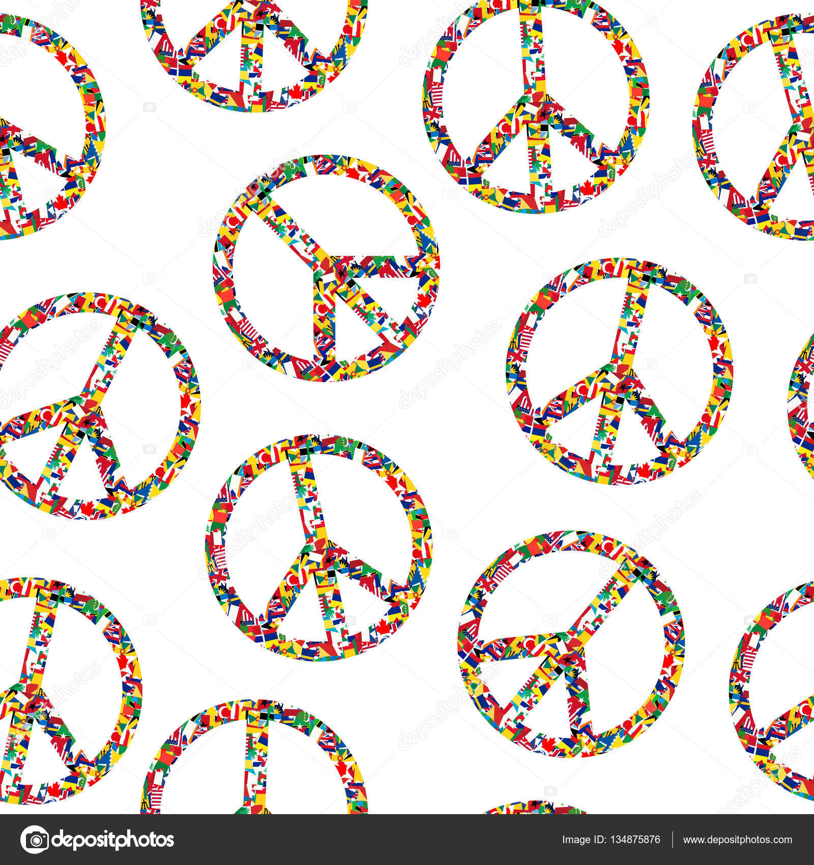 Peace sign with flags seamless pattern Stock Vector Image by ©hibrida13 ...
