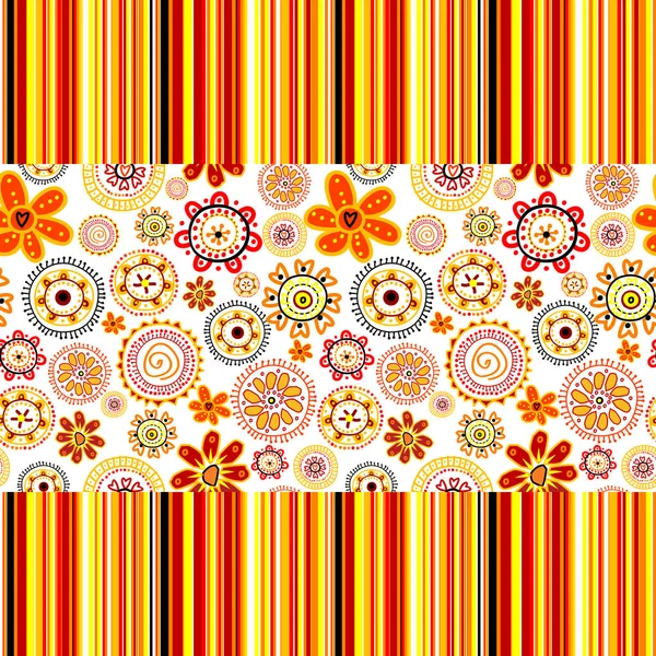 Stripes and flowers Vector Art Stock Images | Depositphotos