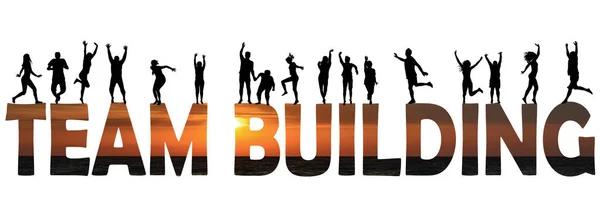 Team building concept with silhouette of men and women Stock Vector by ...