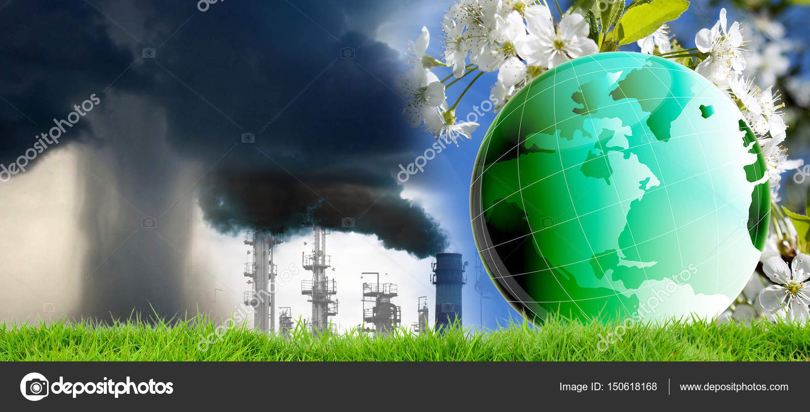 Earth day.The impact of industrial toxic emissions on climate change ...