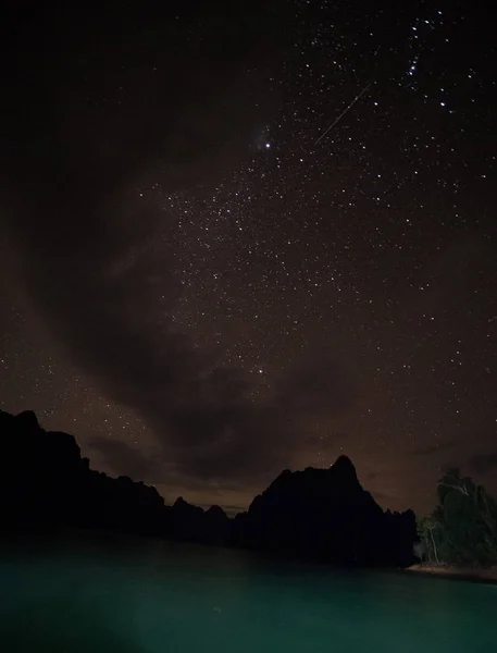 Stars Night Sky Lake Background Stock Photo by ©nelka7812 187863632