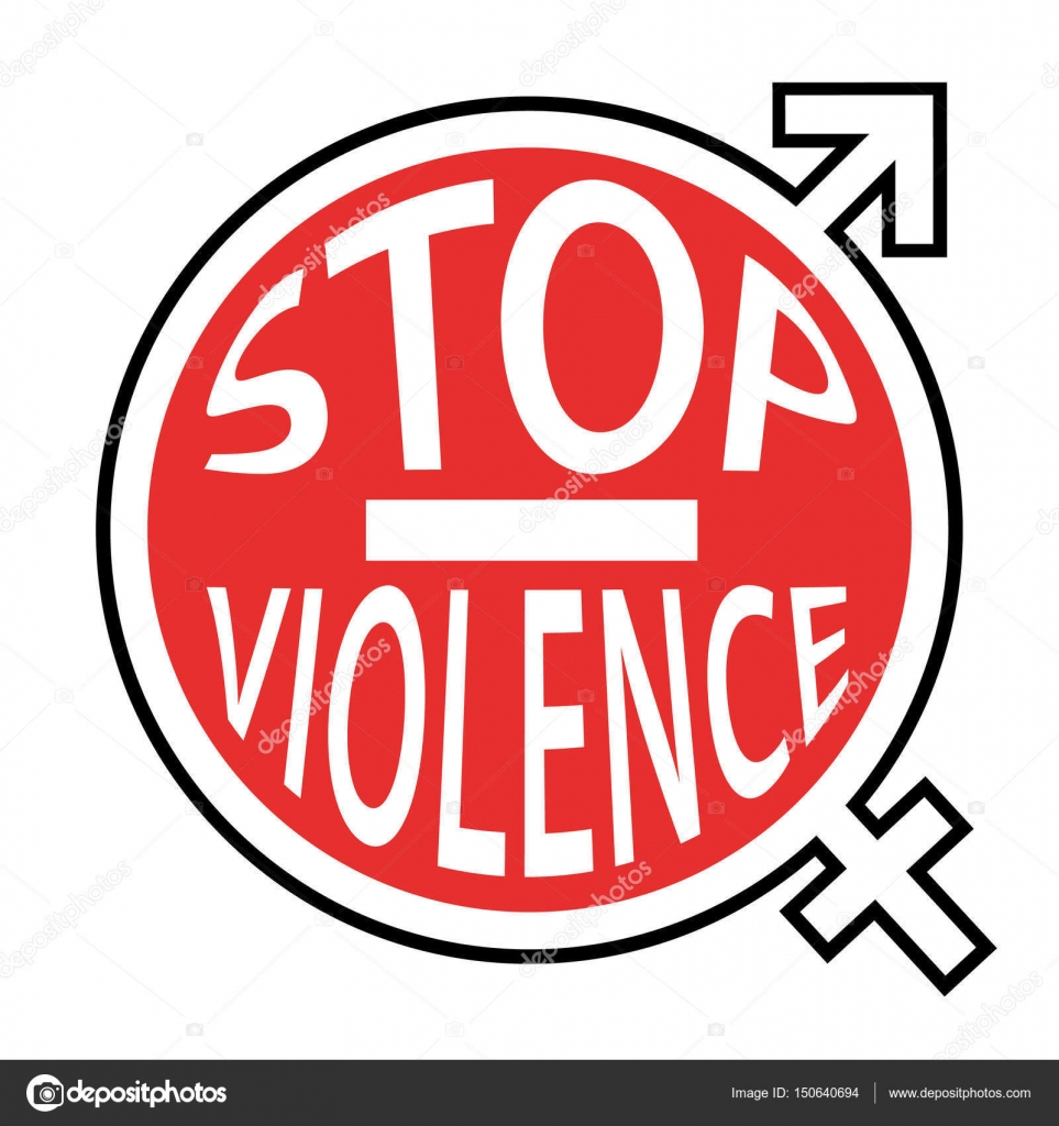 Detén el símbolo de violencia. No más violencia contra hombres y ...