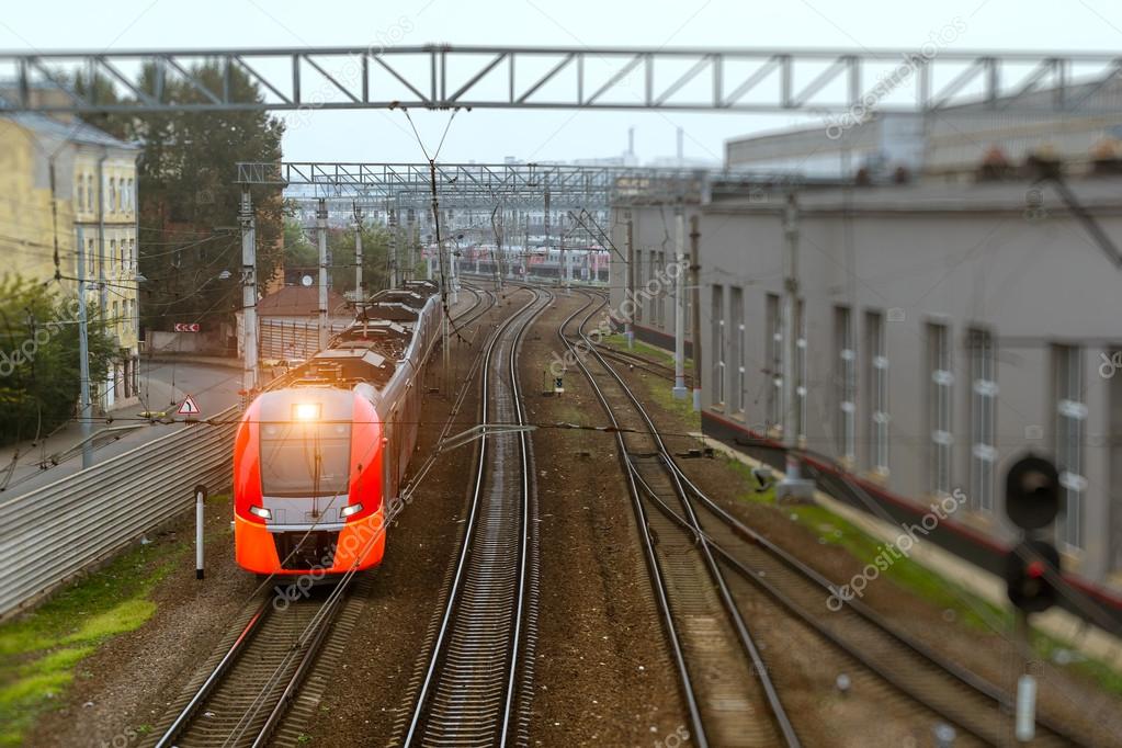 High-speed electric train, railway Stock Photo by ©chasdesign 126255202