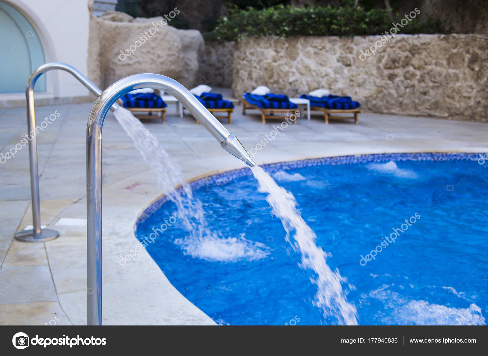 Hydromassage Large Spa Pool Stock Photo by ©Vsamarkina 177940836