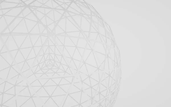 3D rendering. Abstract geometric illustration. The frame of the sphere ...