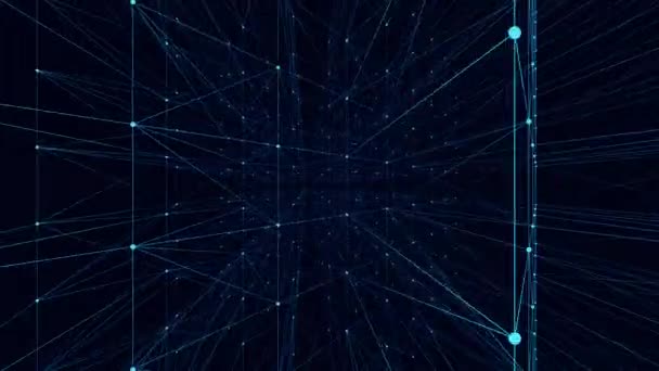 Abstract Line Lighting Frame Structure Pattern Wireframe Polygon Futuristic Bokeh — Stock Video ...