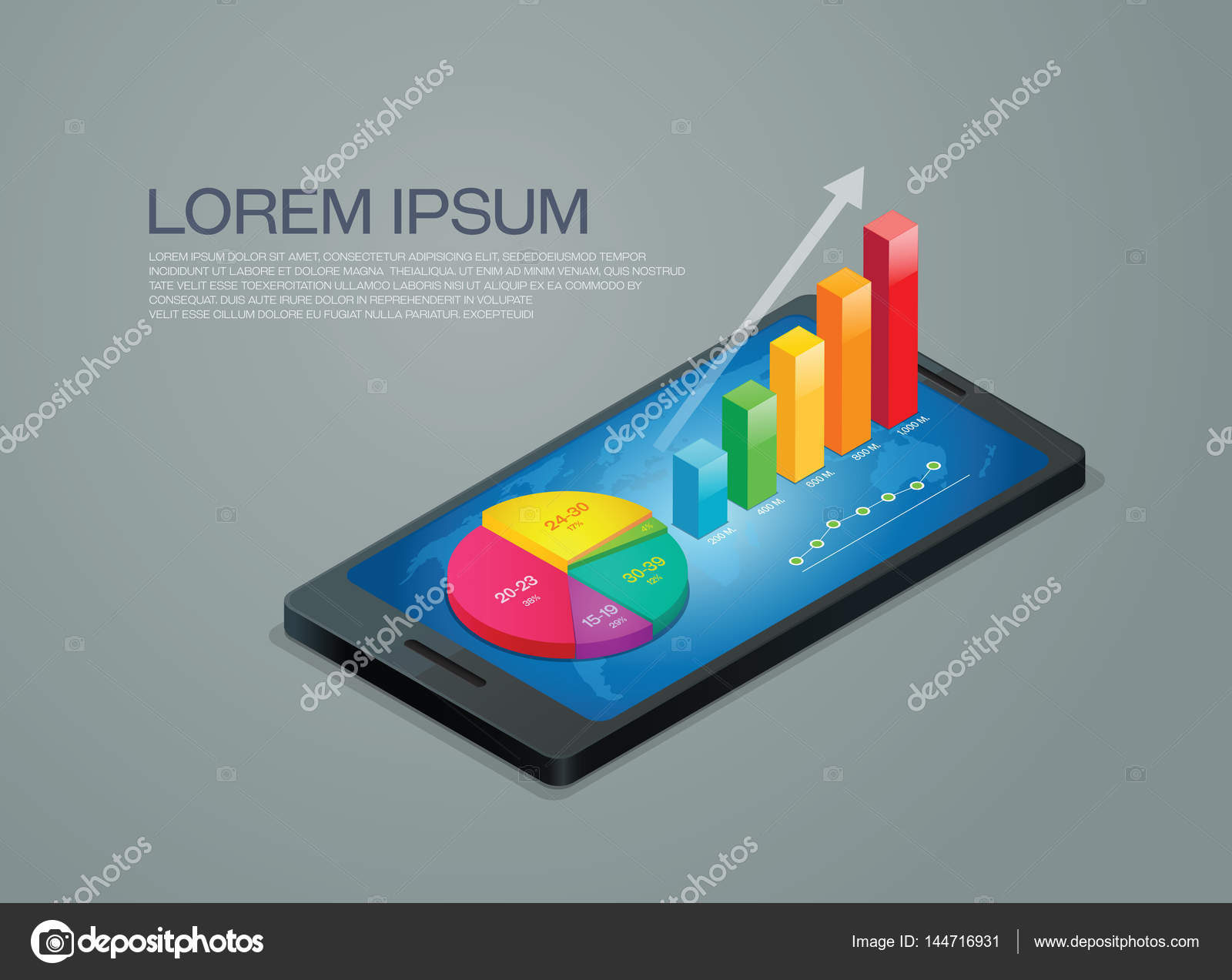 Business graph mobile phone Stock Vector Image by ©gorralit.hotmail.com ...