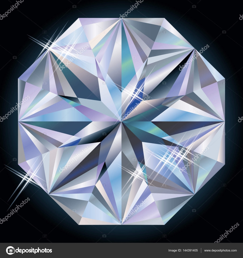 Precious diamond stone, vector illustration Stock Vector by ©CaroDi ...