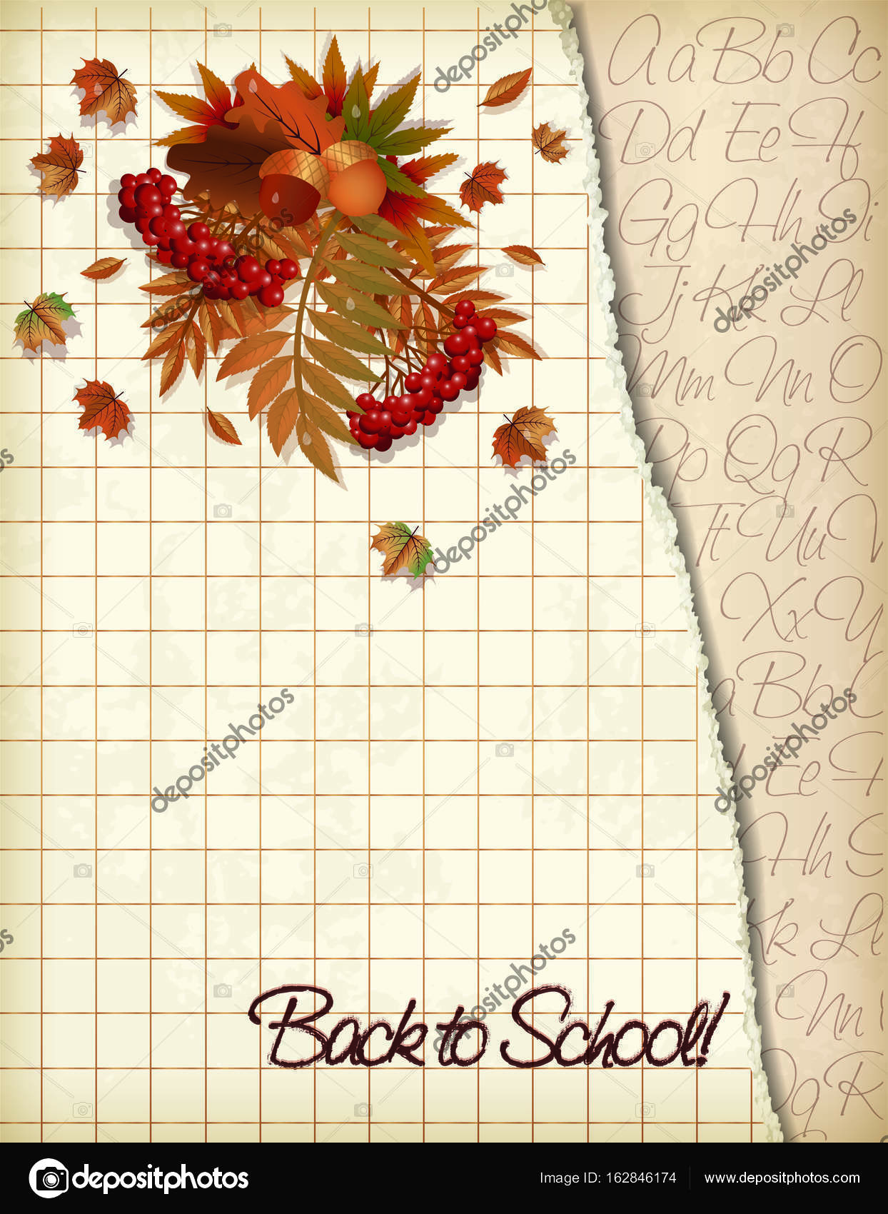 Back to school background, in old style, vector illustration Stock ...