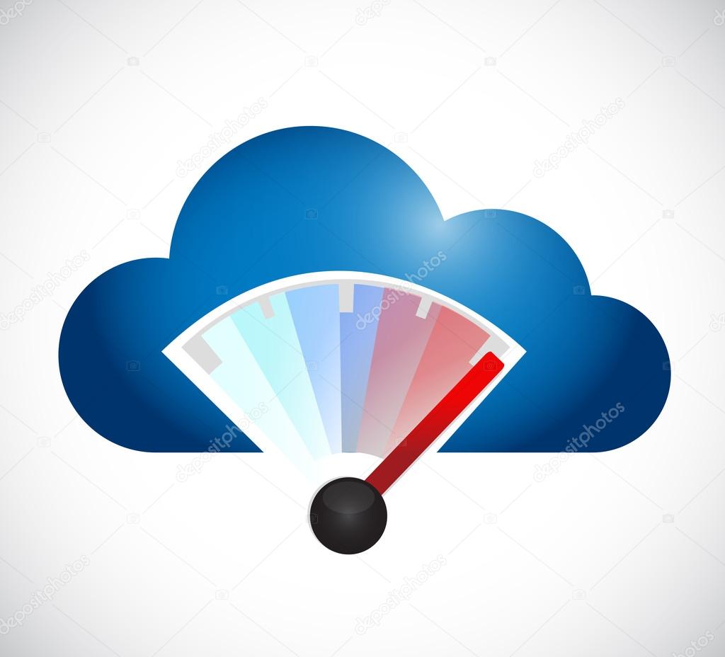 Cloud computing storage limit meter Stock Photo by ©alexmillos 126458050