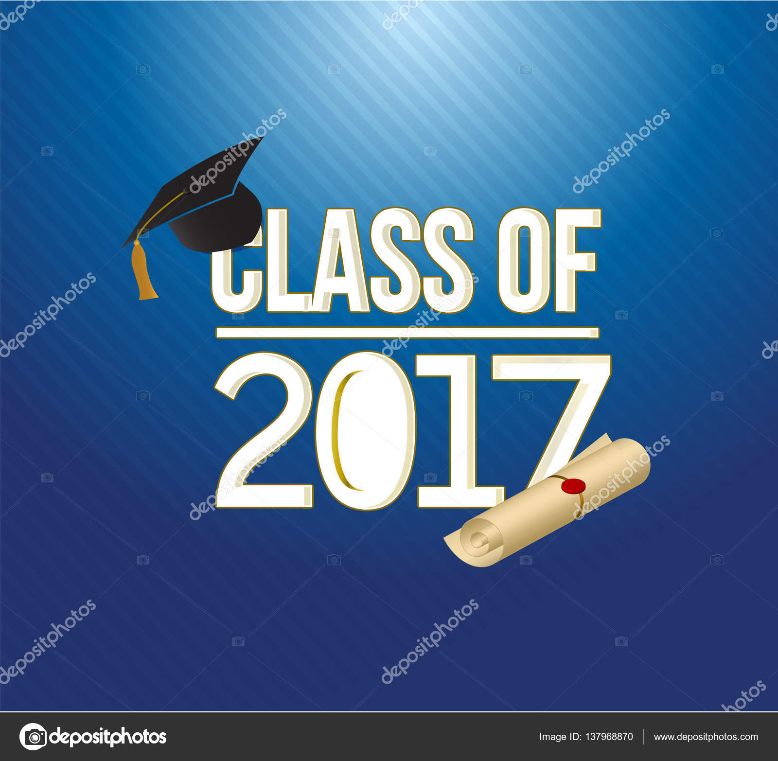 Class of 2018 white sign illustration design Stock Photo by ©alexmillos ...