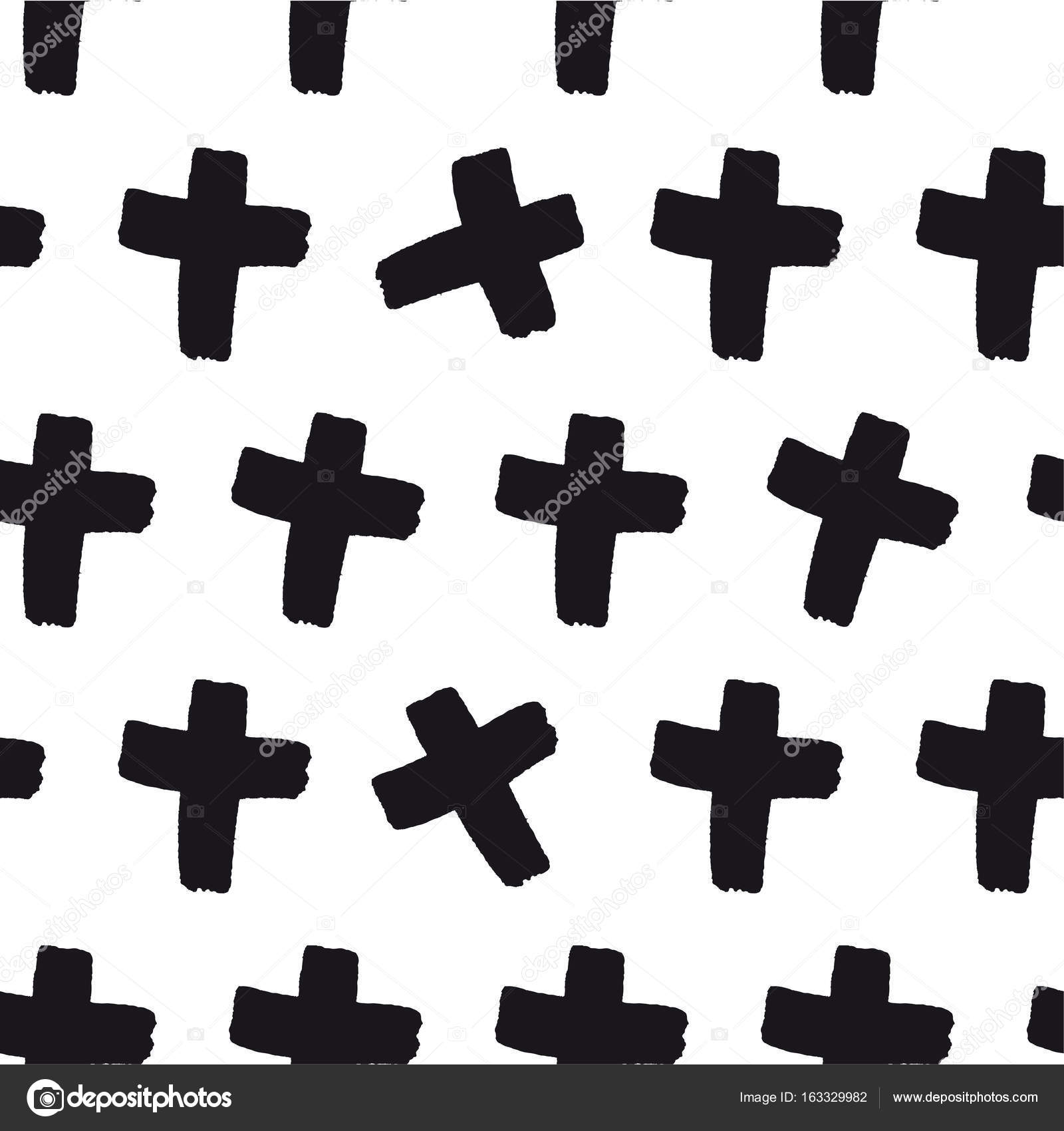 Abstract seamless texture painted hand-made cross — Stock Photo ...