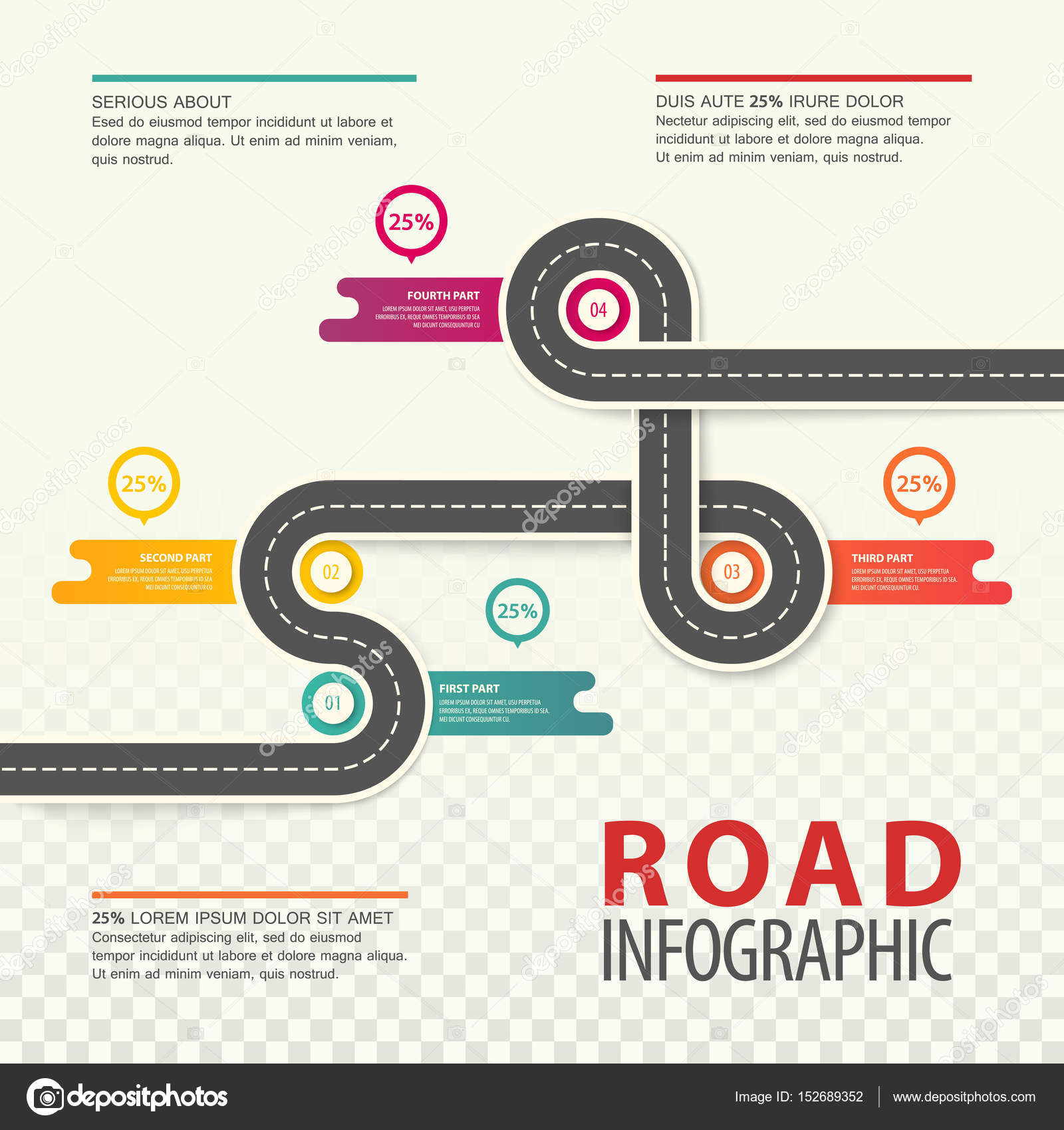 Road or highway infographics, car traffic map Stock Vector by ...