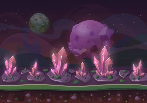 Cartoon planet landscape or scenery terrain Stock Vector Image by ...