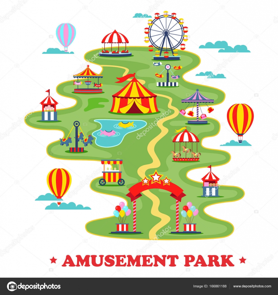 Amusement Park Clipart Map