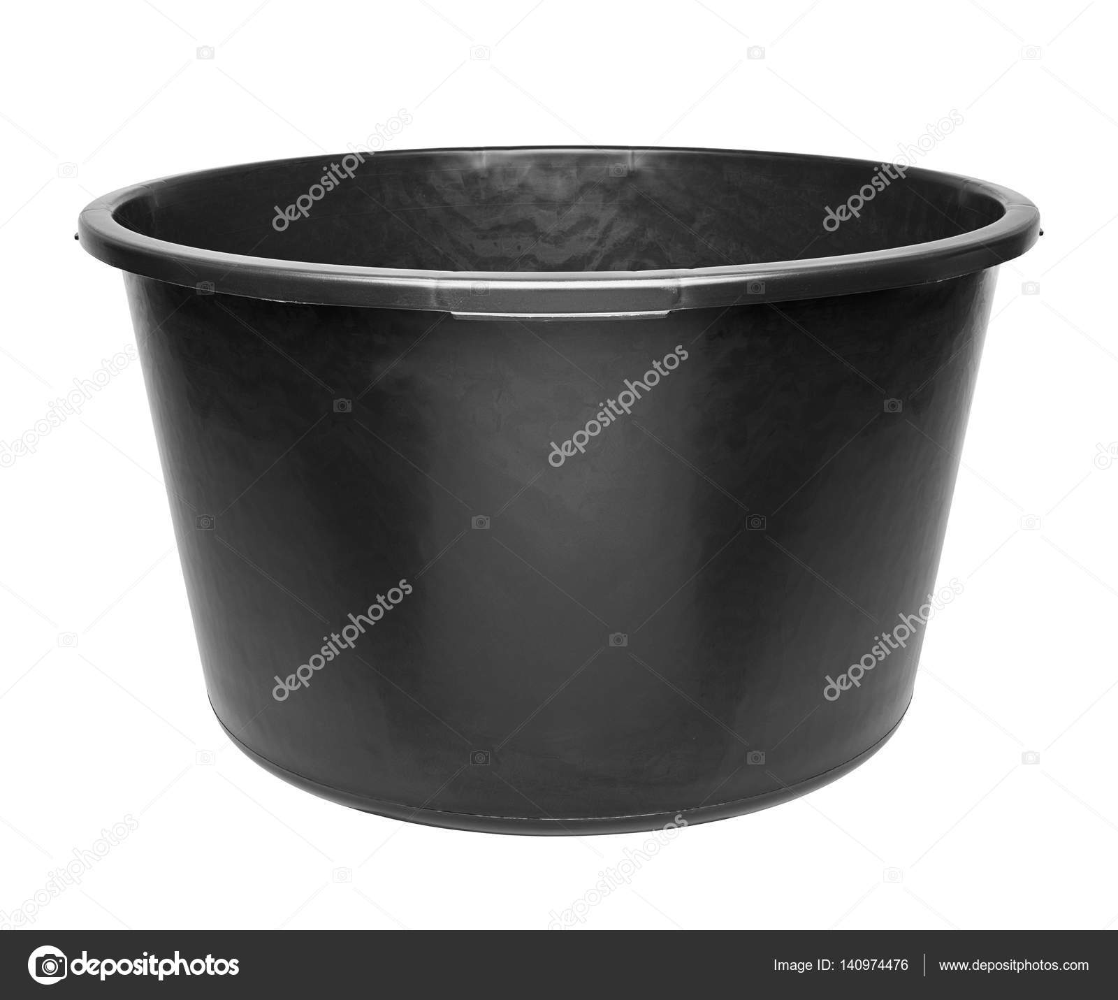 Round heavy duty black plastic basin Stock Photo by ©tuja66 140974476