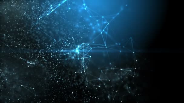 Abstract technology plexus stylish dynamic digital background. loop ...