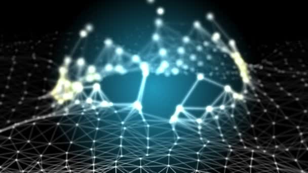 Abstract technology plexus stylish dynamic digital background. loop ...